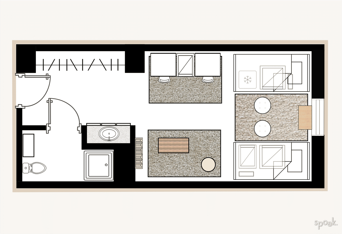 double dorm room layout