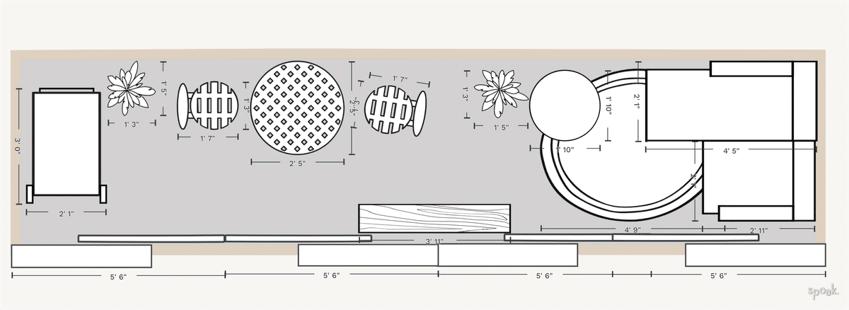 Outdoor layouts and floor plan ideas.