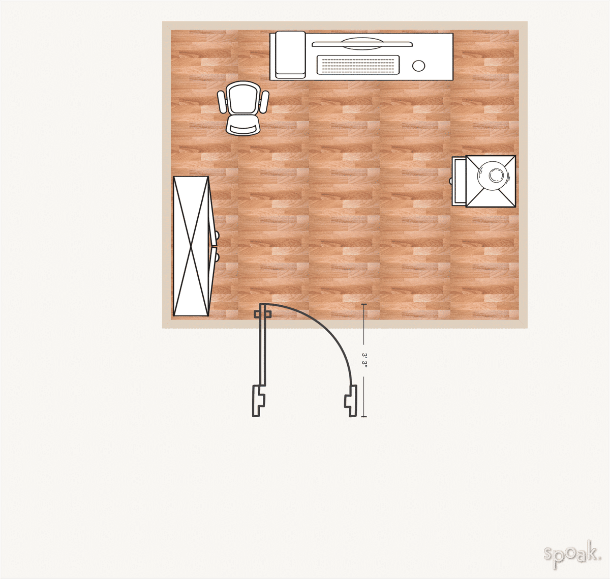 Square office layouts and floor plan ideas.