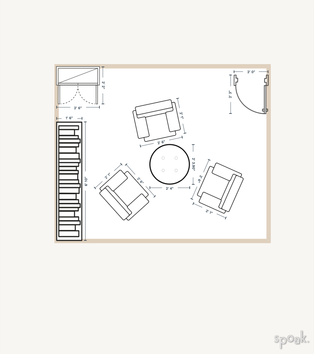 Medium rectangular office layouts and floor plan ideas.