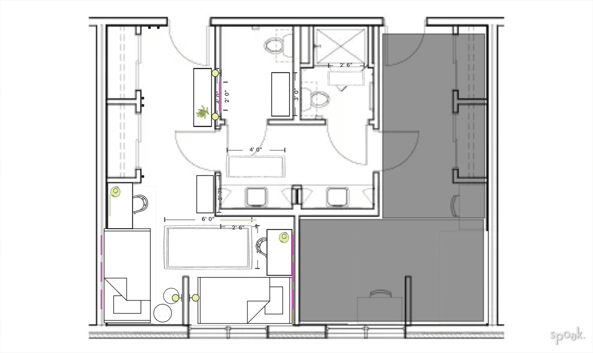 Dorm room layouts and floor plan ideas.