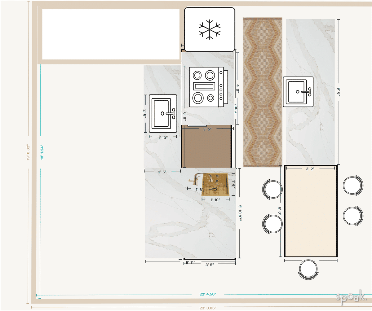 Small kitchen layouts and floor plan ideas.