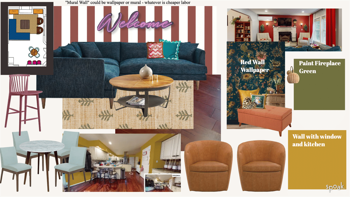 Family room layouts and floor plan ideas.