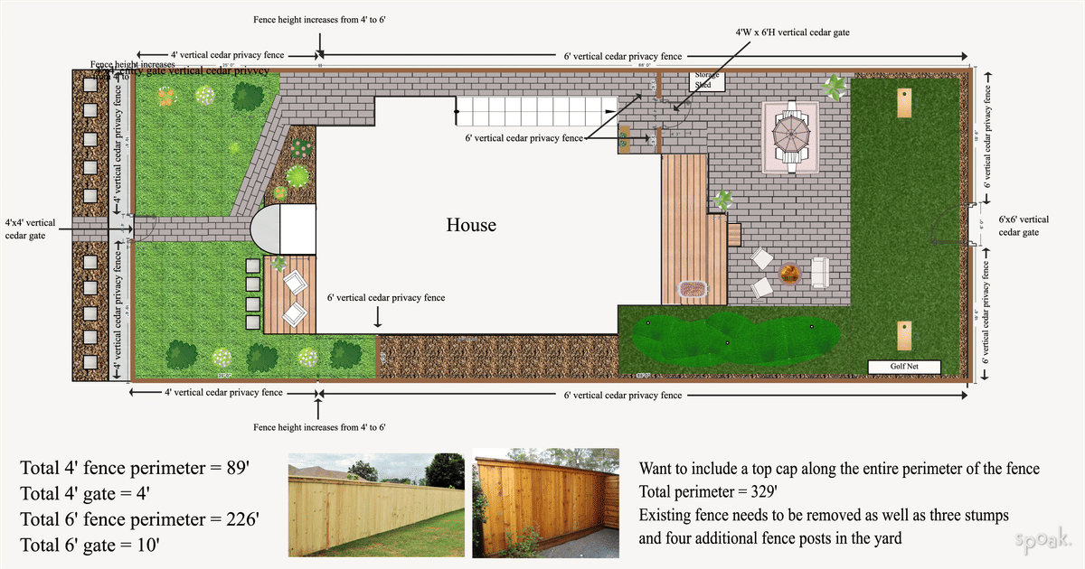 Outdoor layouts and floor plan ideas.