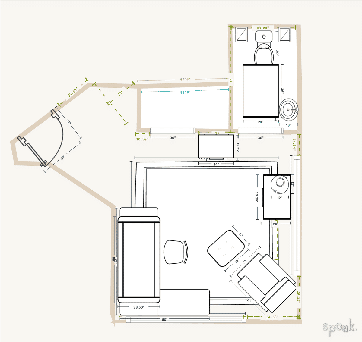 Small study layouts and floor plan ideas.