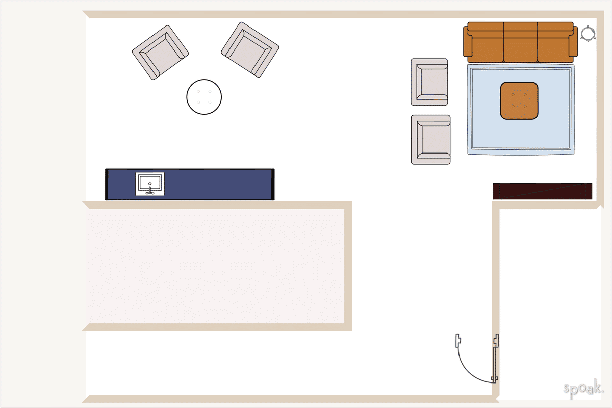 Living + dining room layouts and floor plan ideas.