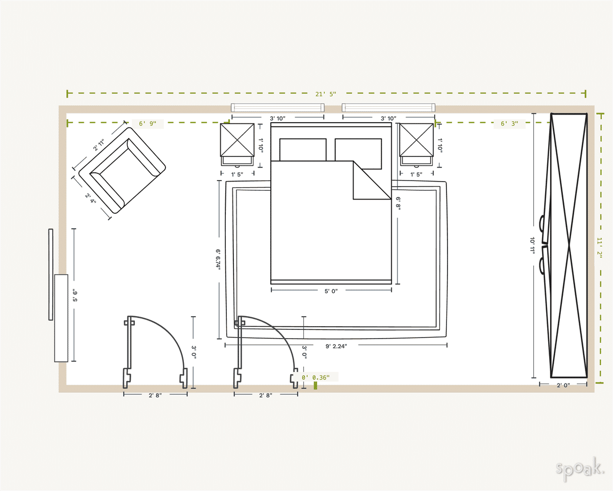 plan bedroom interior design