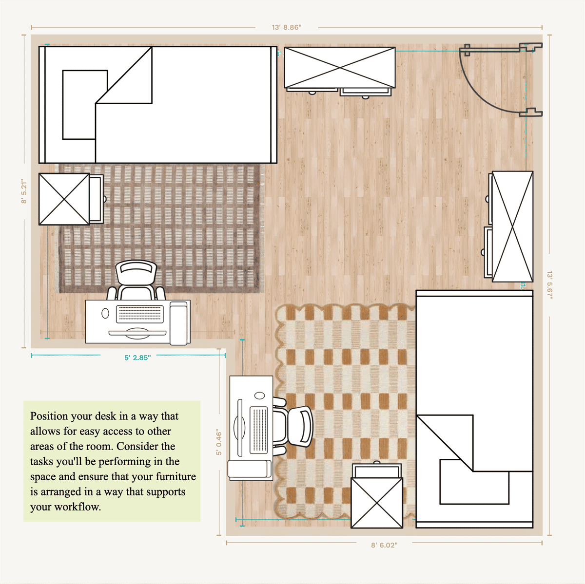 Dorm room layouts and floor plan ideas.