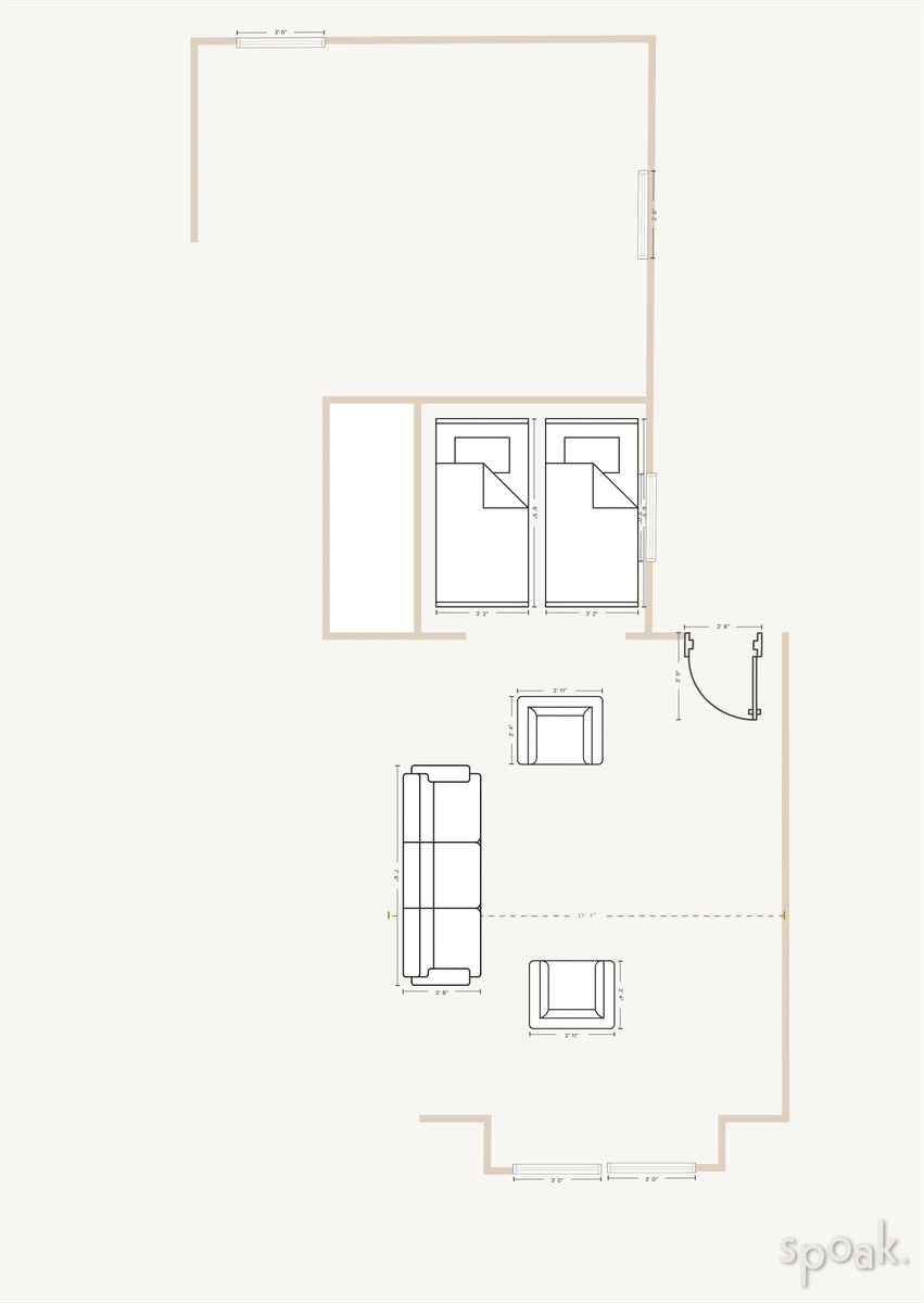 Rectangular apartment layouts and floor plan ideas.