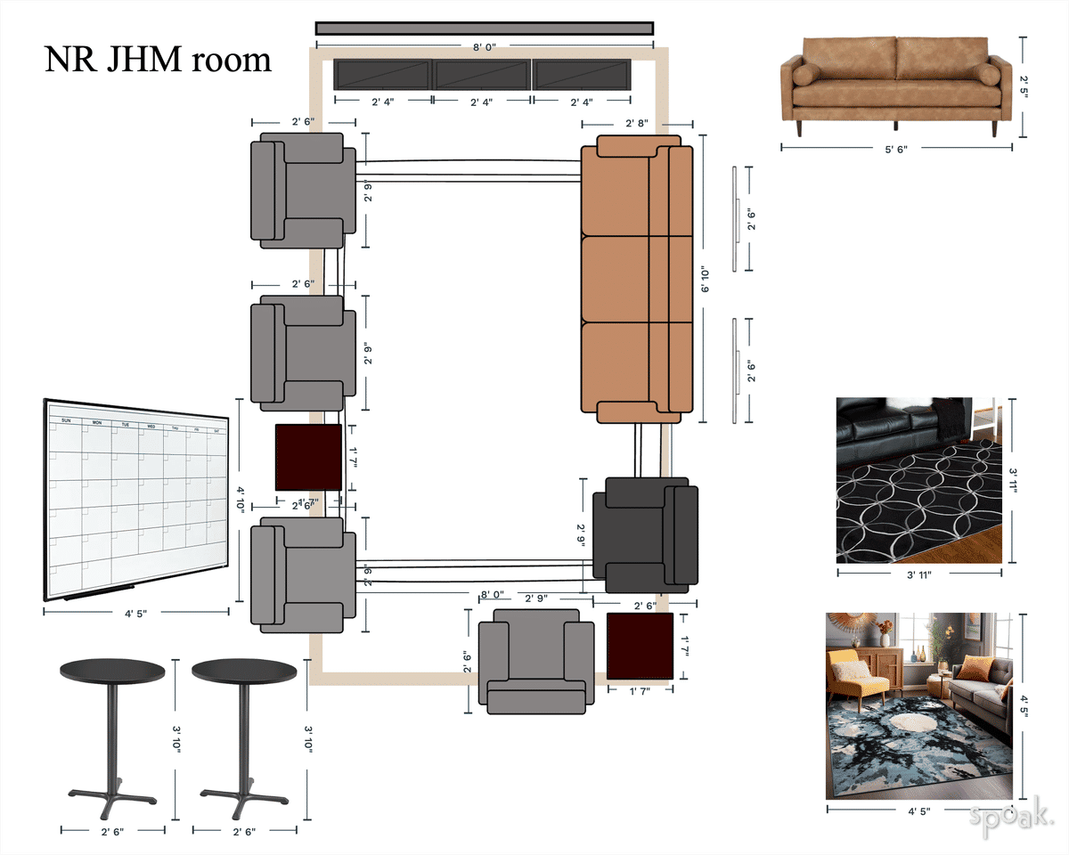 basic living room dimensions