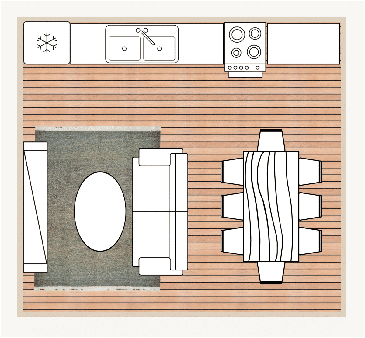Kitchen layouts and floor plan ideas.