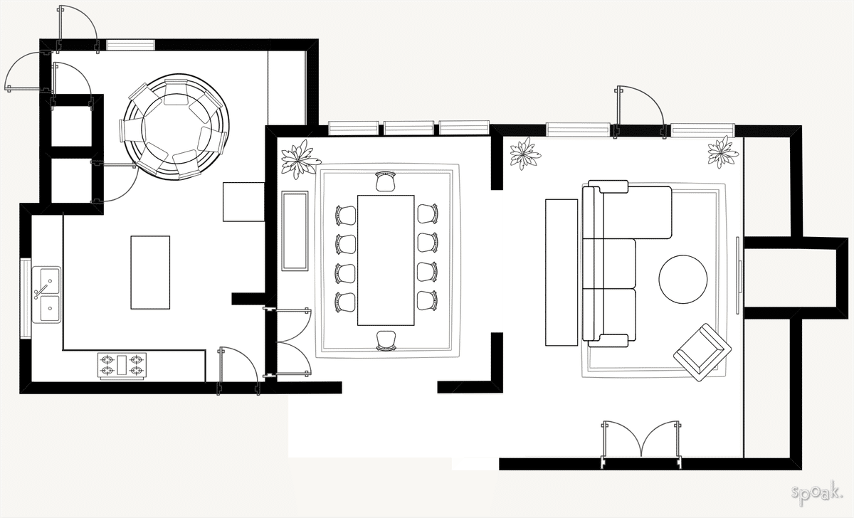 dining room plan view