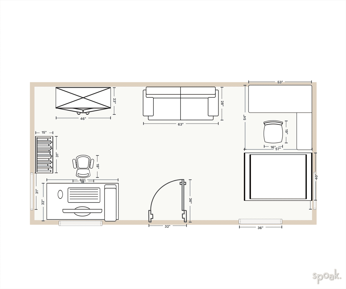 Craft room layouts and floor plan ideas.