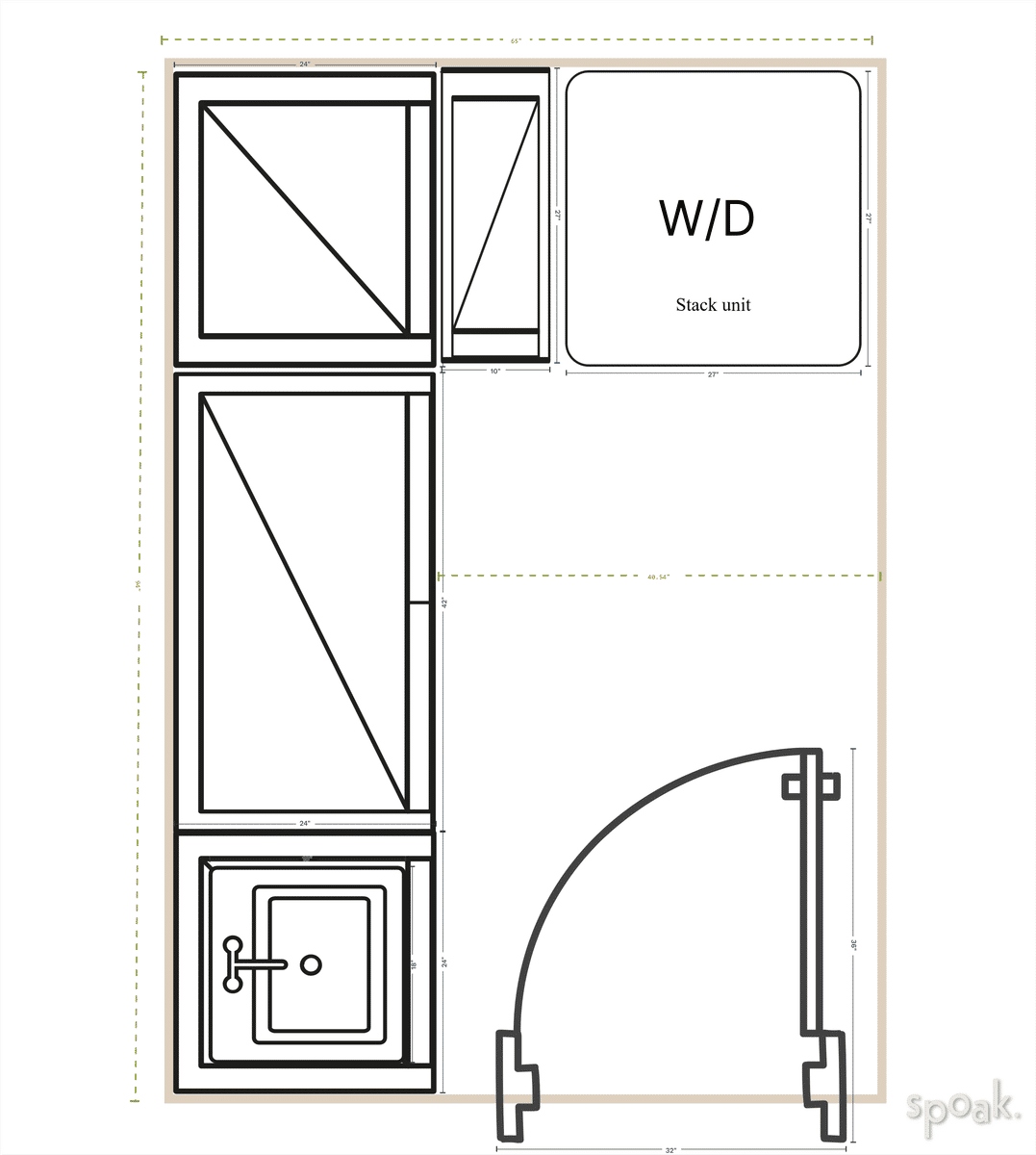 Medium rectangular bathroom layouts and floor plan ideas.