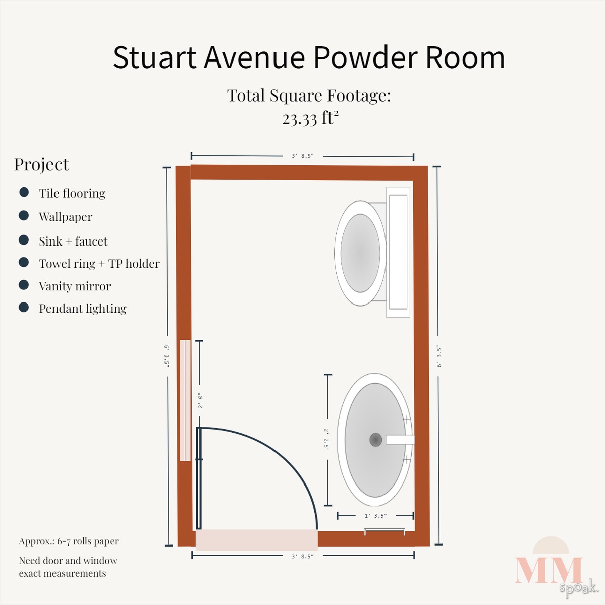 Guest bathroom layouts and floor plan ideas.