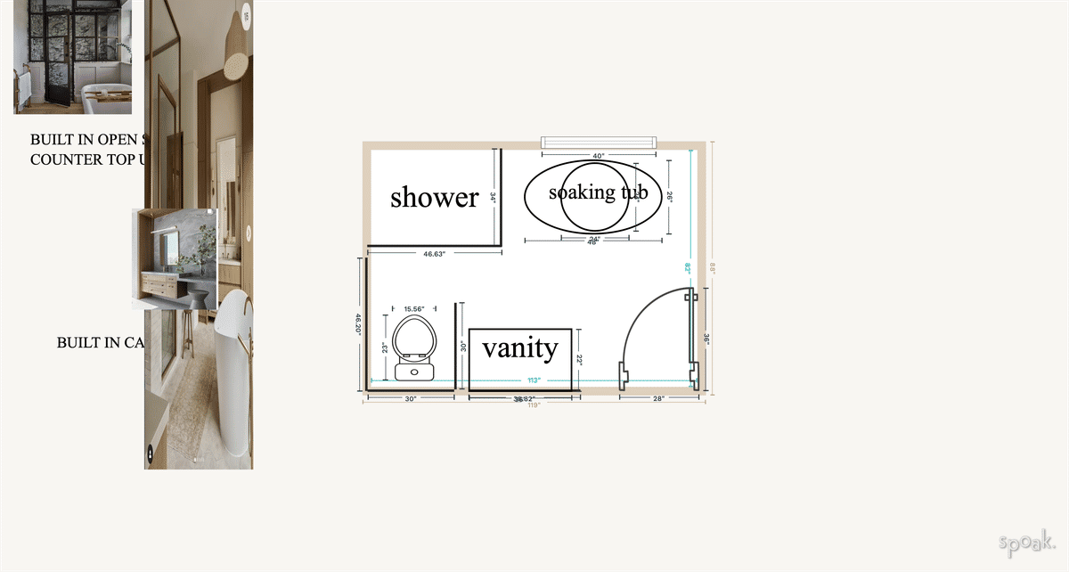 master bathroom layout rectangle