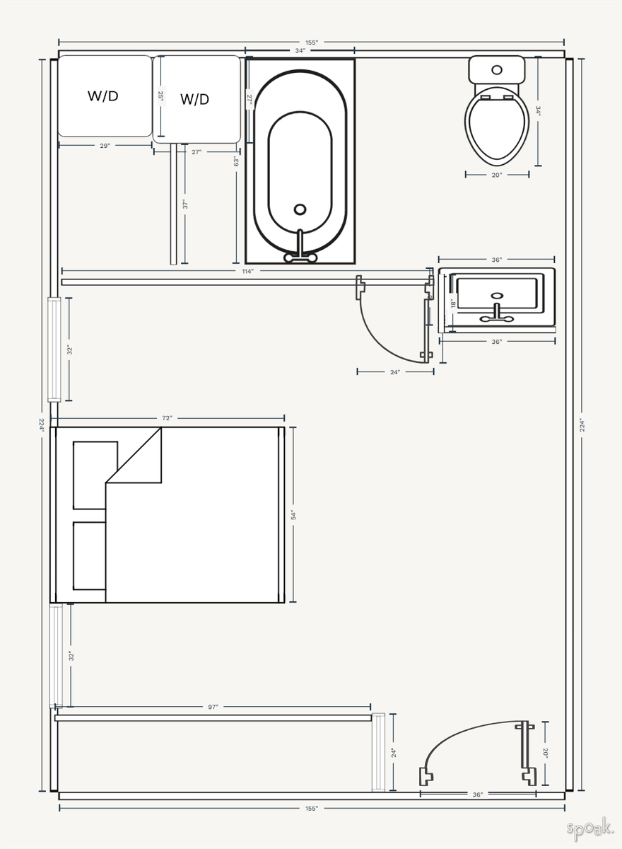 bathroom drawing design simple