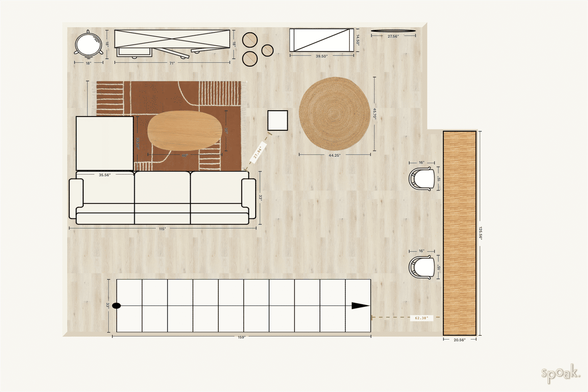 floor plan sofa