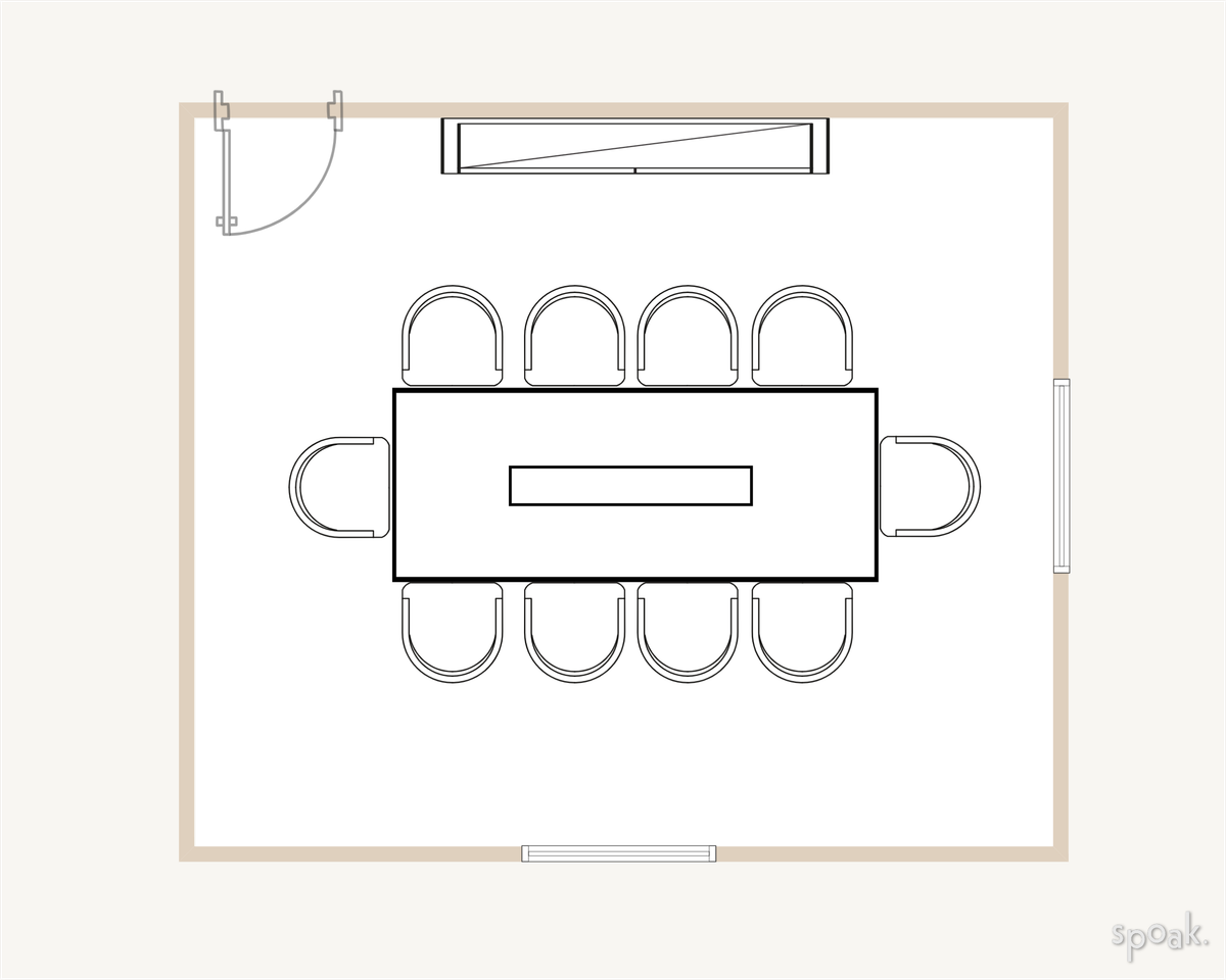 square dining room layout