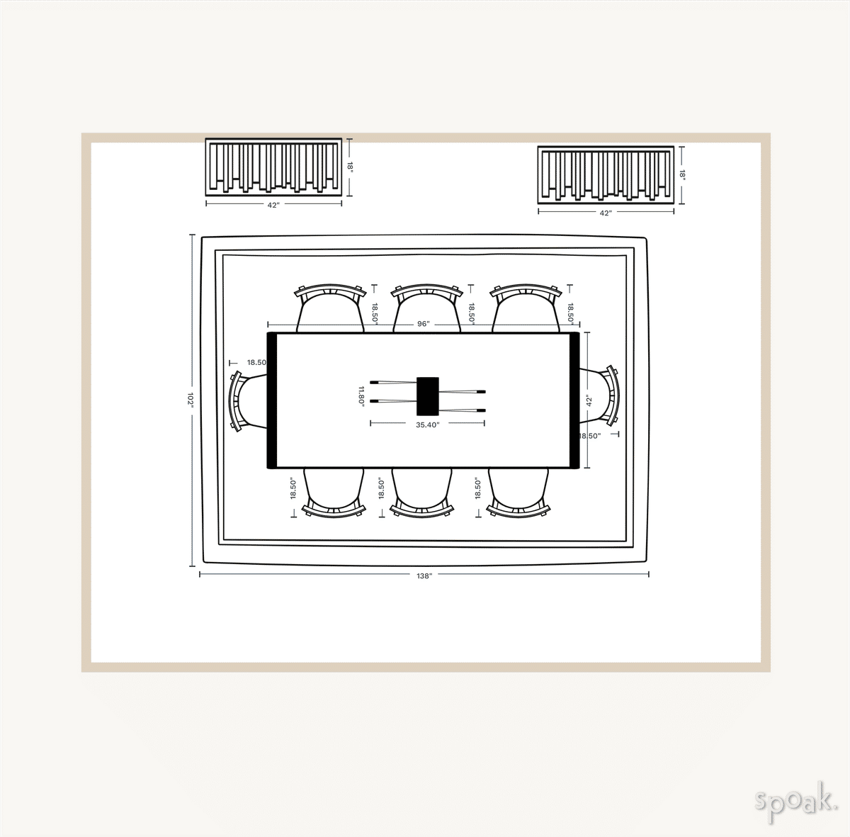 dining room plan view