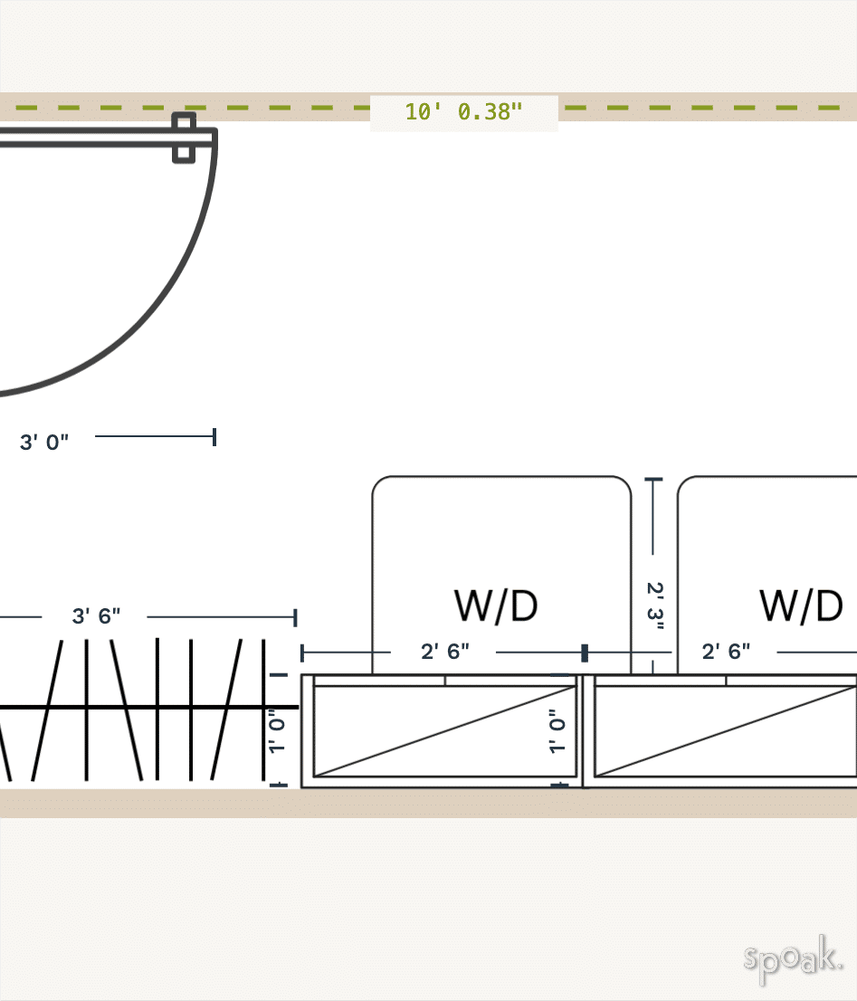 Laundry room layouts and floor plan ideas.