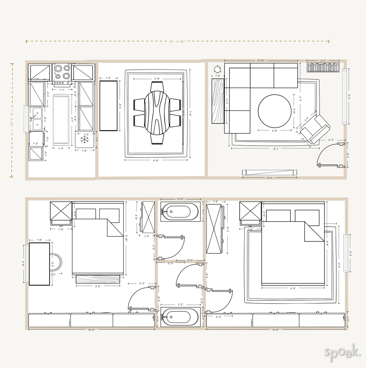 Apartment layouts and floor plan ideas.