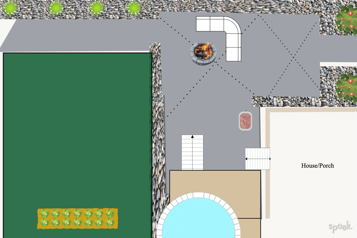 Outdoor layouts and floor plan ideas.