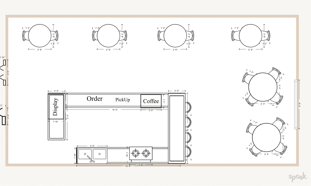 Rectangular kitchen layouts and floor plan ideas.