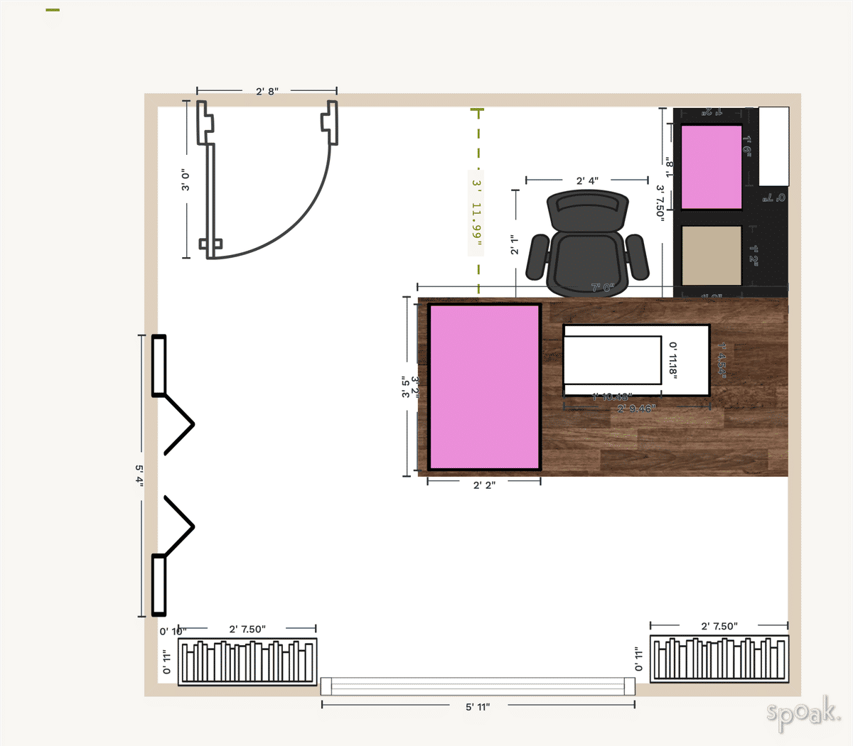 square dining room layout
