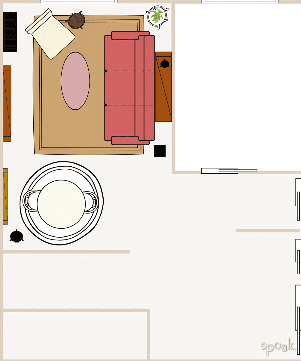 Small den layouts and floor plan ideas.