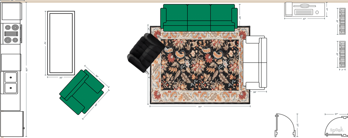 Rectangular kitchen layouts and floor plan ideas.