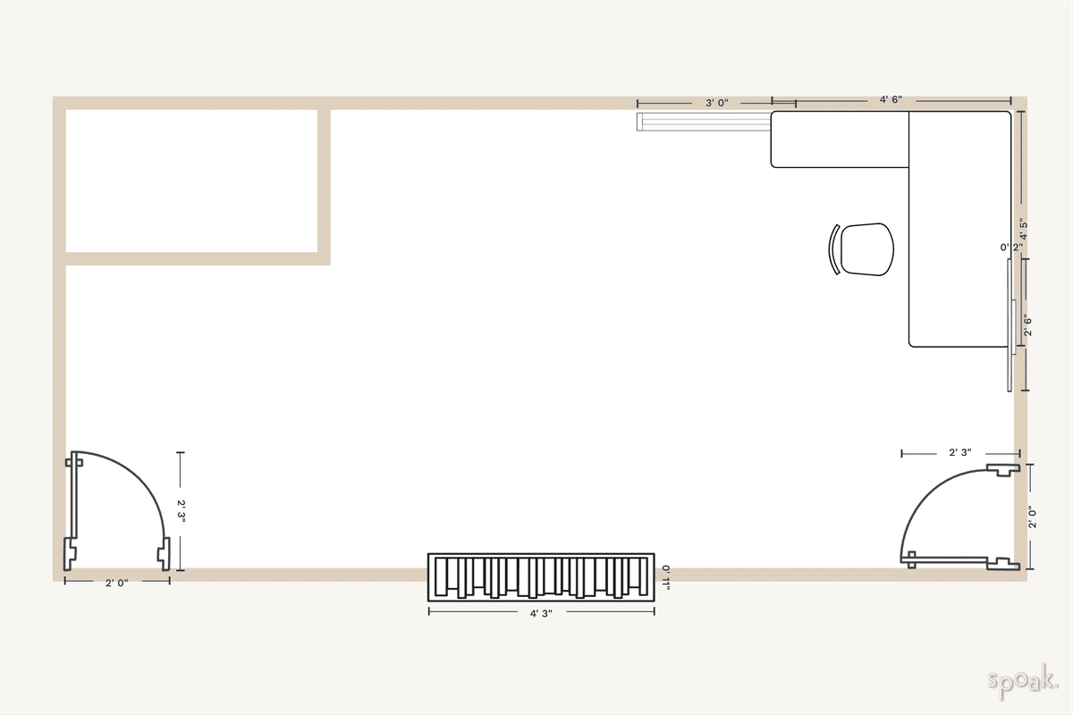 L-shaped office layouts and floor plan ideas.