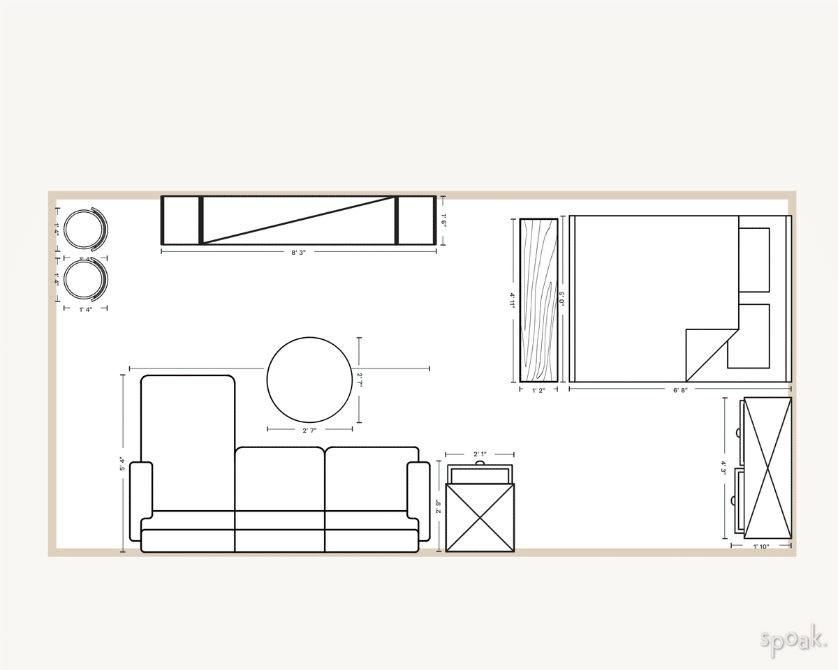 Rectangular apartment layouts and floor plan ideas.