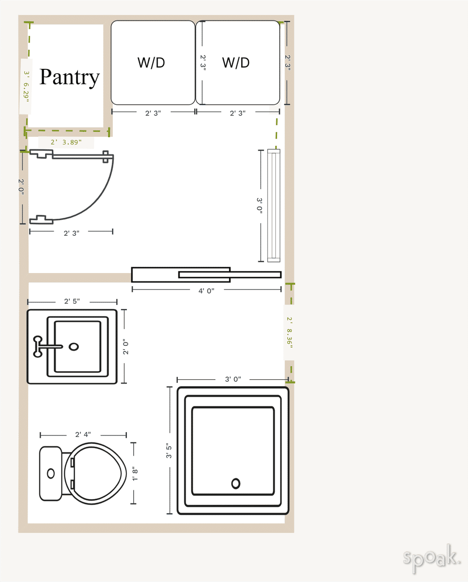 Laundry room layouts and floor plan ideas.