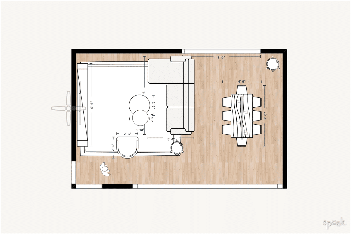 Living room layouts and floor plan ideas.