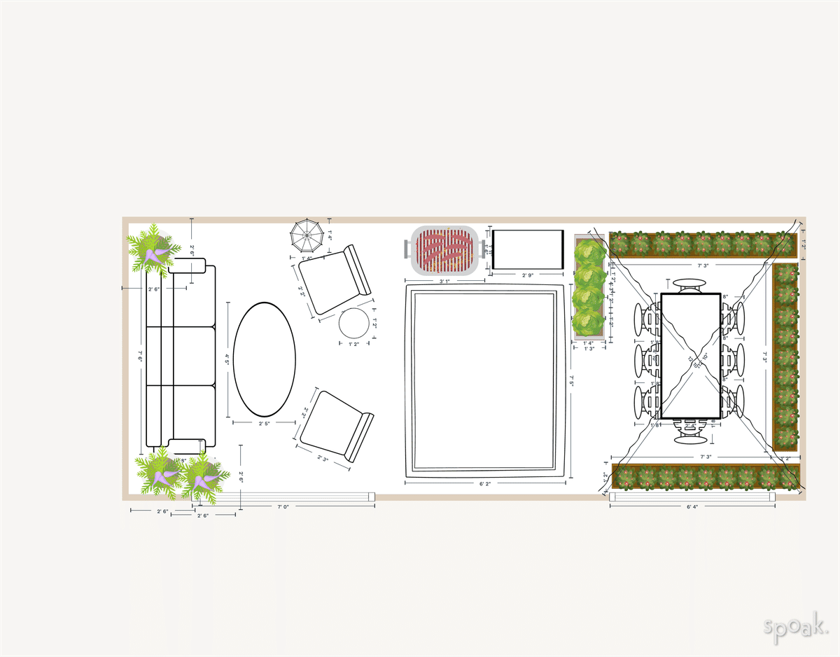 Rectangular apartment layouts and floor plan ideas.