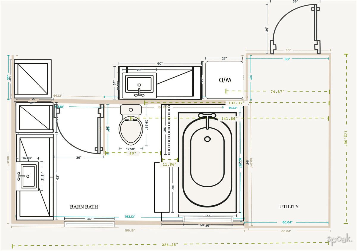 bathroom blueprints