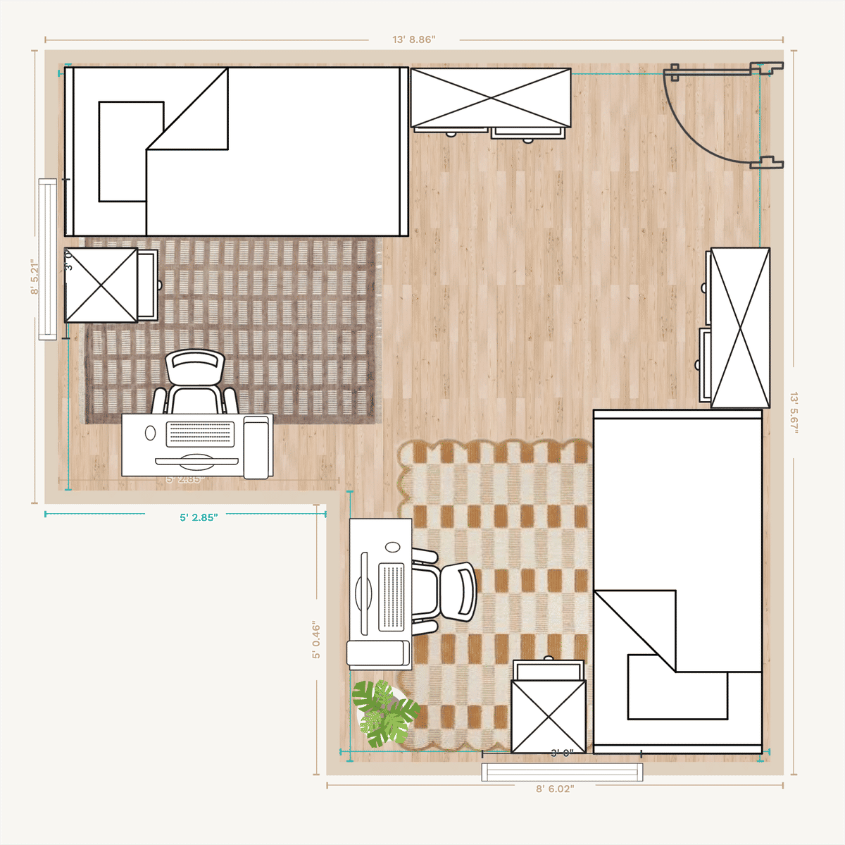 Dorm room layouts and floor plan ideas.